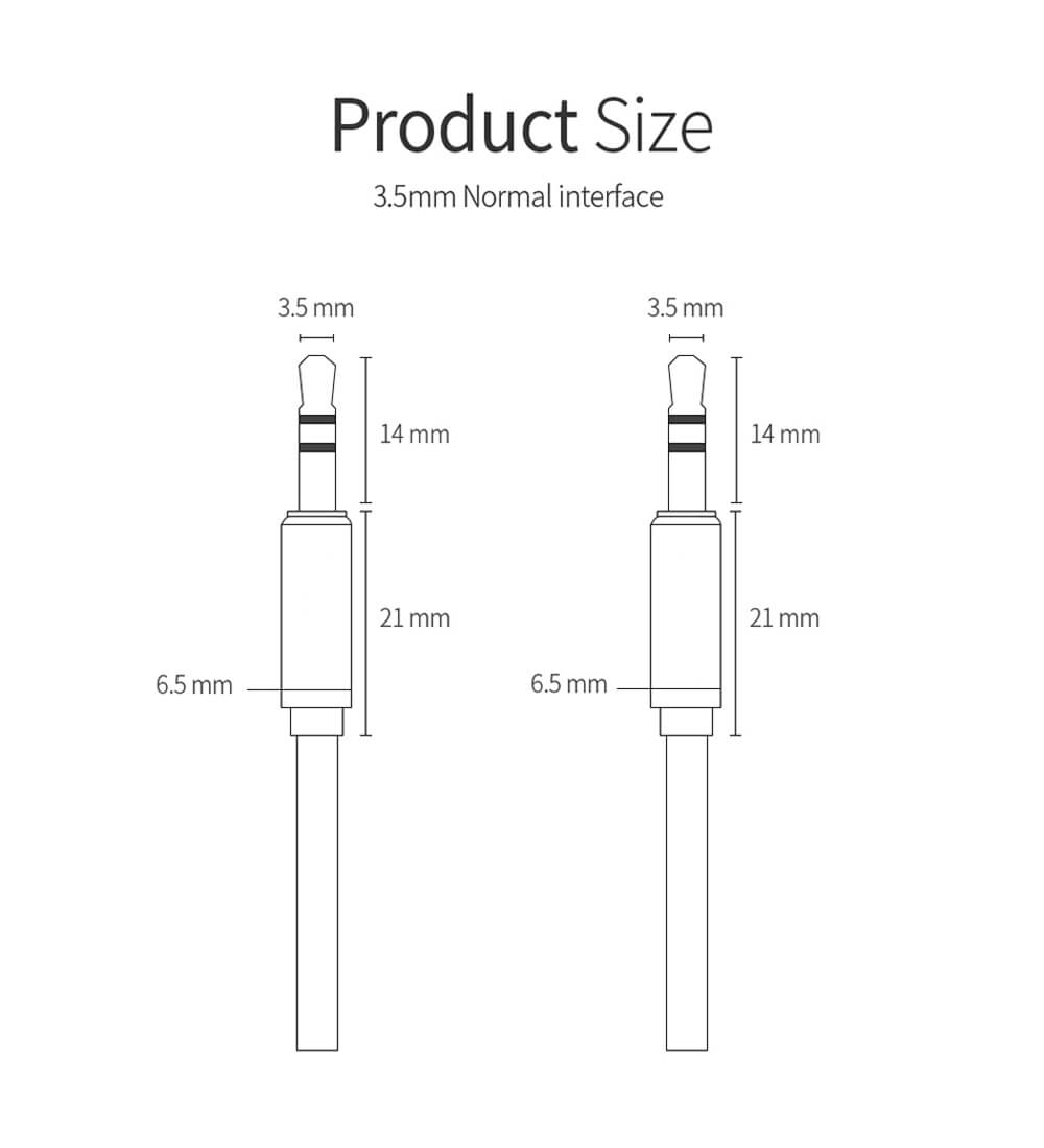 3C DIGITAL 3.5mm Male To Male Audio Cable AUX Cord For Phone Car Stereo ...